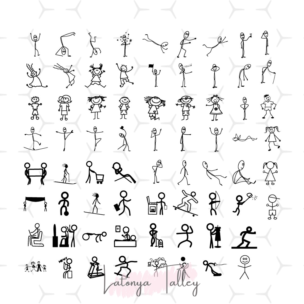 STICK FIGURES SVG Bundle, Stick Family Svg Bundle, Stick Fig | Inspire ...