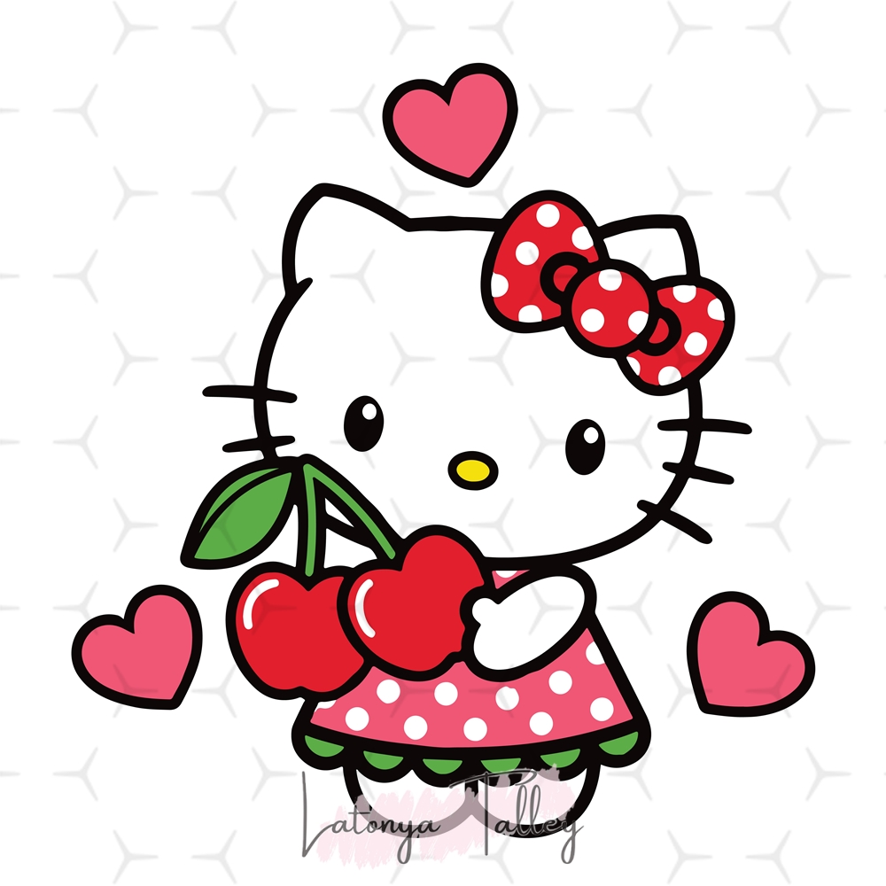 Cherry Hello Kitty Svg, Sanrio Svg, Hello Kitty Svg, Kawaii | Inspire ...