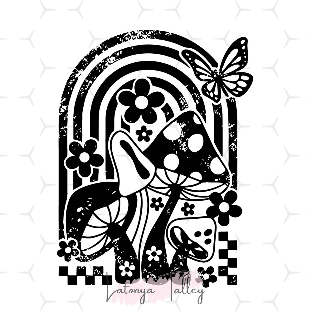 Mushrooms Retro Cut Files For Cricut Svg | Inspire Uplift