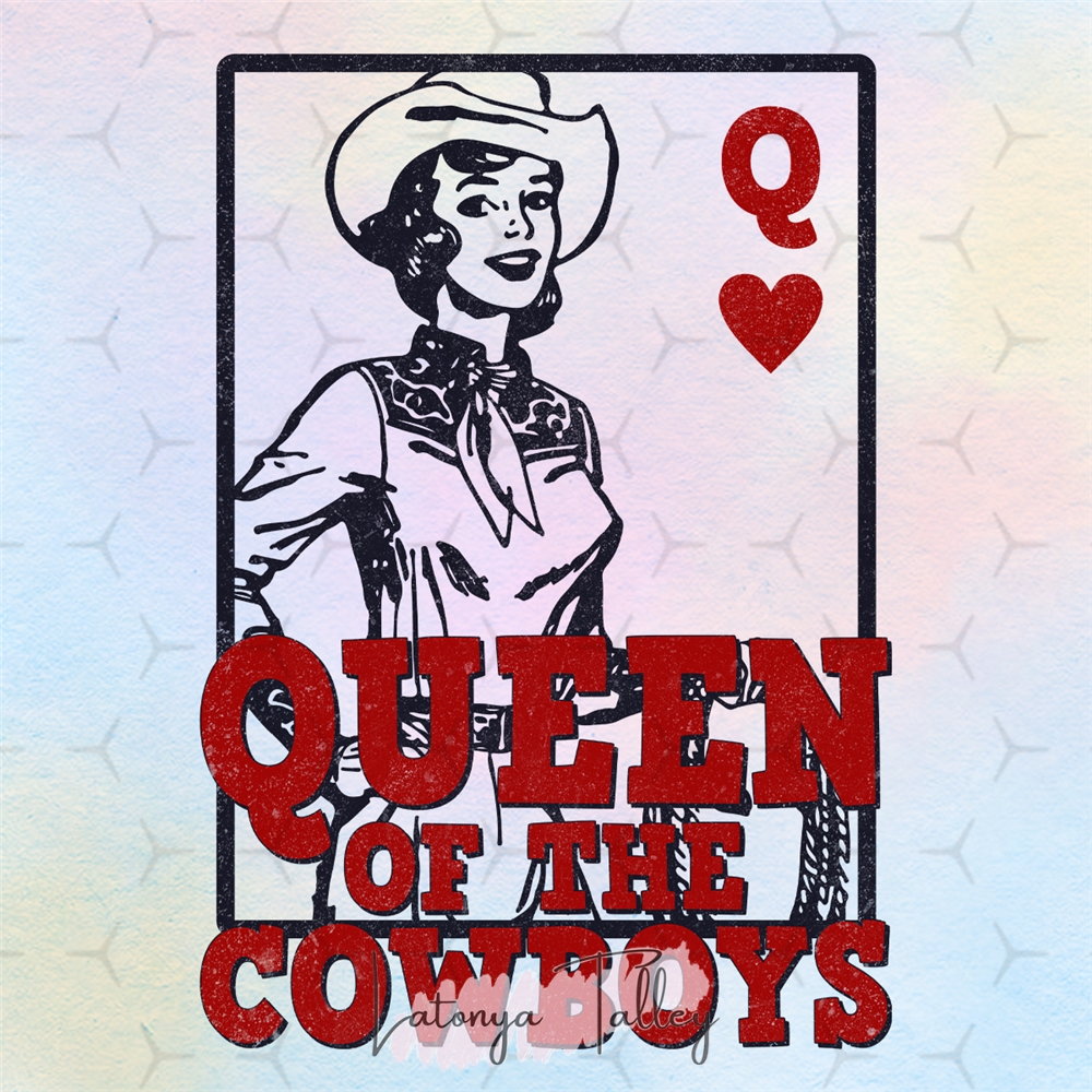 Queen Of The Cowboys Heart Card PNG | Inspire Uplift