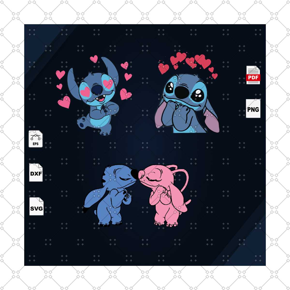 Stitch Bundle, Stitch svg, Stitch killer vector svg, Valenti - Inspire ...