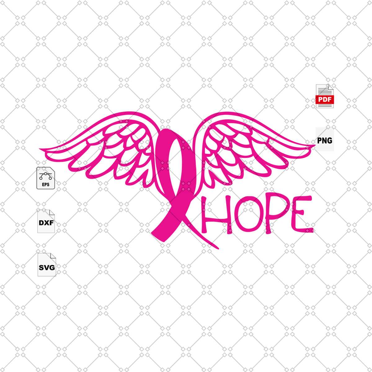 Hope, Eagle Wing Svg, Cancer Awareness, Cancer Svg, Cancer R | Inspire ...