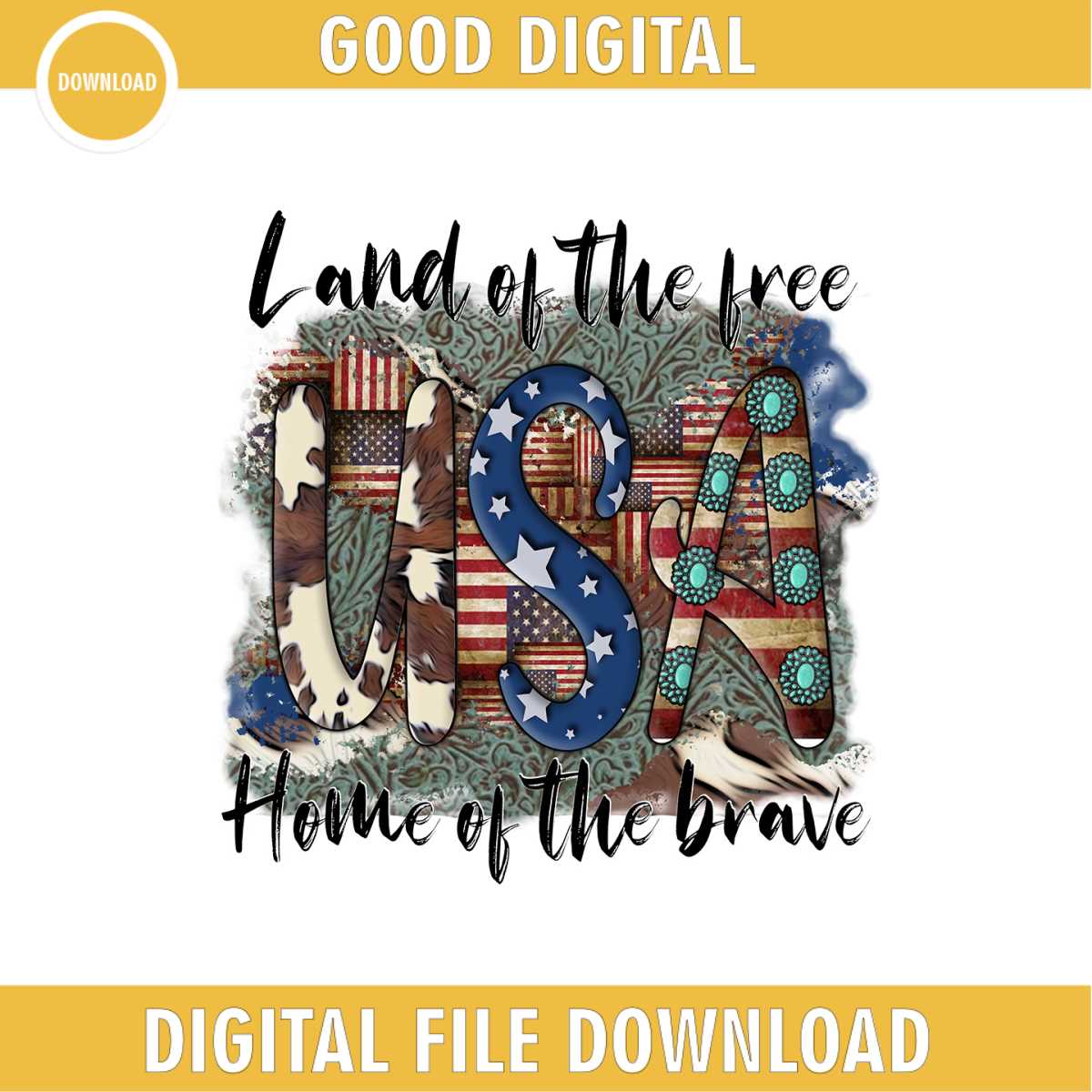 USA Land Of The Free House Of The Brave PNG - Inspire Uplift