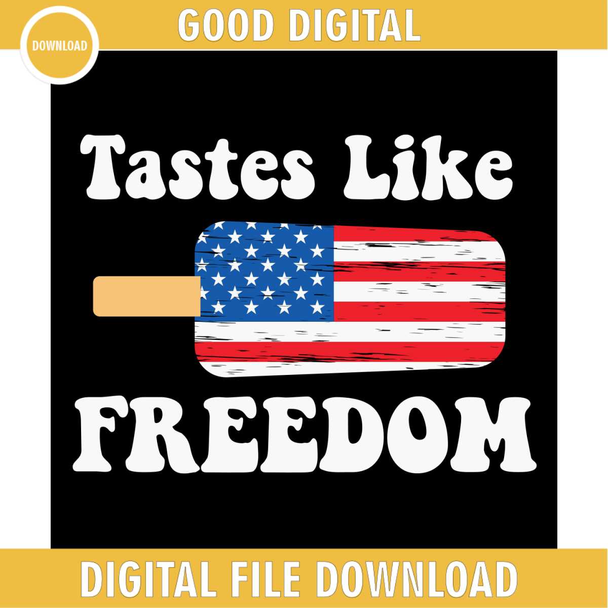 Tastes Like Freedom American Flag Ice Cream SVG | Inspire Uplift