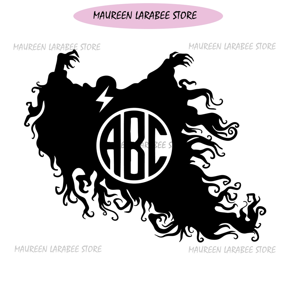 Harry Potter Ghost Dementor Circle Monogram SVG Silhouette F | Inspire ...
