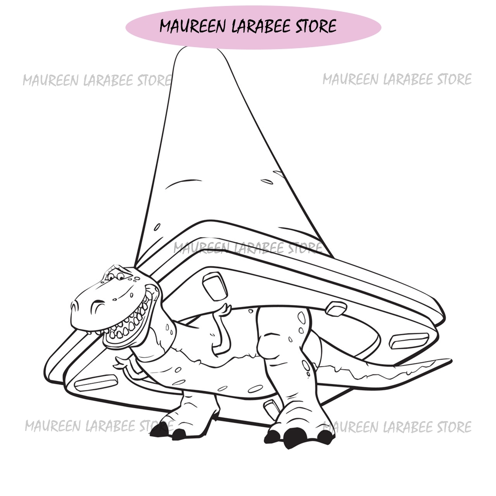 Disney Cartoon Toy Story Character Rex Under The Cone Toy Si | Inspire ...