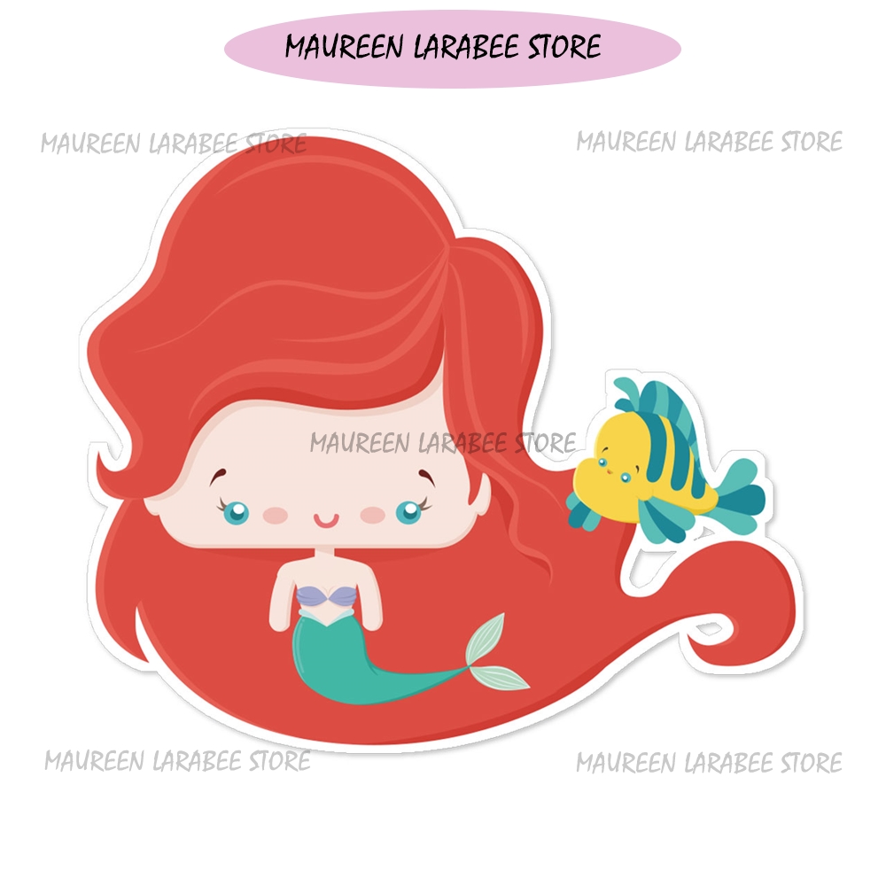 Princess Ariel And Flounder Fish Sticker PNG | Inspire Uplift