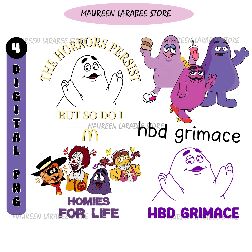 Hbd Grimace Bundle Png, Grimace Png, Grimace Meme, Homies Fo | Inspire ...
