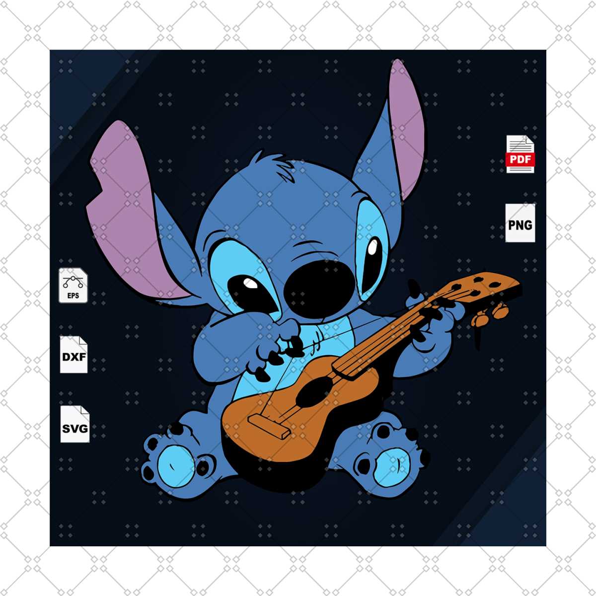 Stitch play guitar Svg, Stitch Vector, Stitch Lover, Stitch | Inspire ...