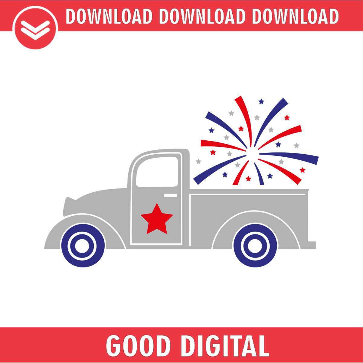 4th Of July Day Fireworks Truck SVG - Inspire Uplift