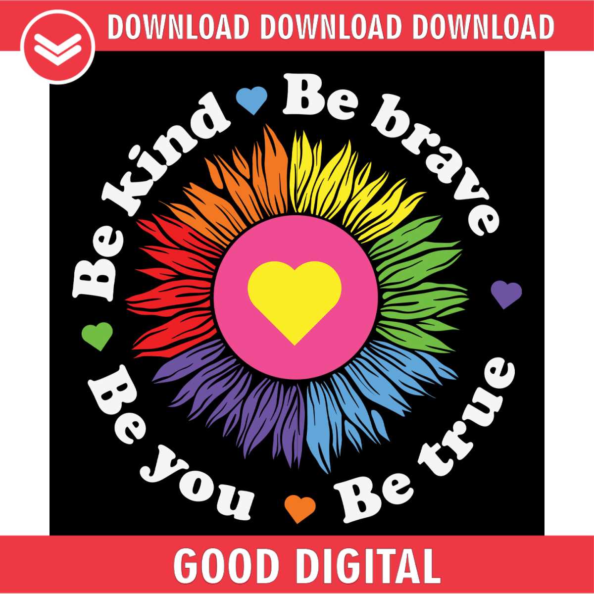 Be Kind Be Brave Be You And Be True Autism SVG | Inspire Uplift