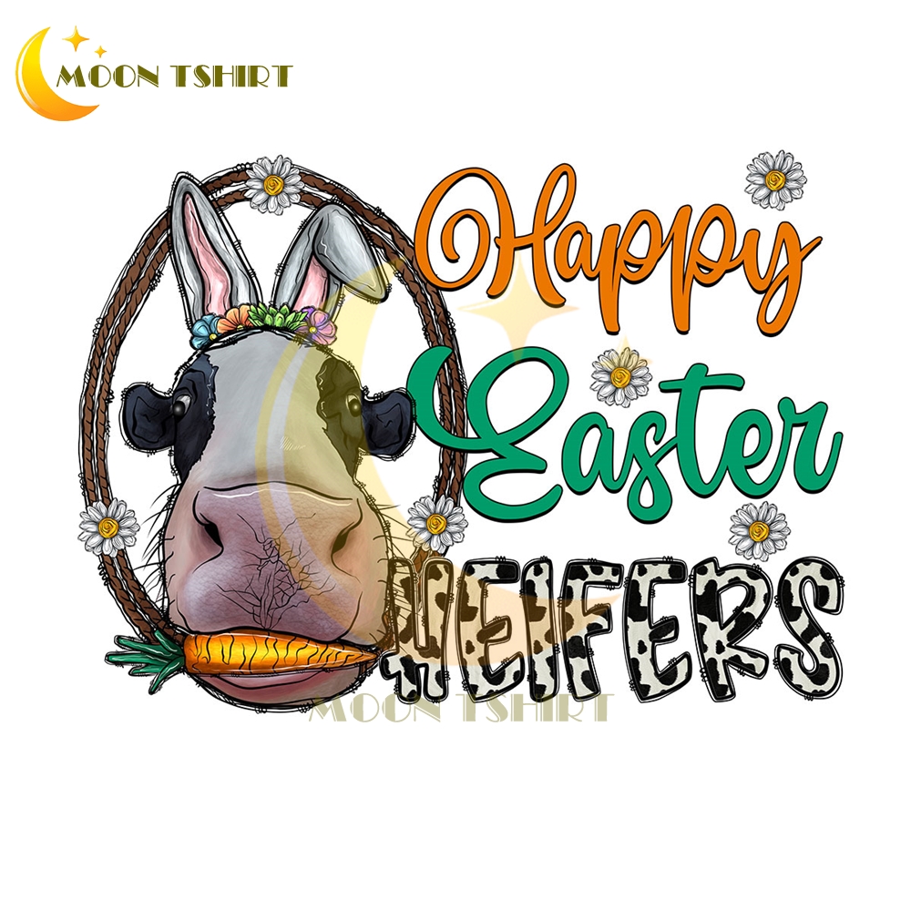 Happy Easter Day Heifers Dairy Cow Carrot PNG | Inspire Uplift