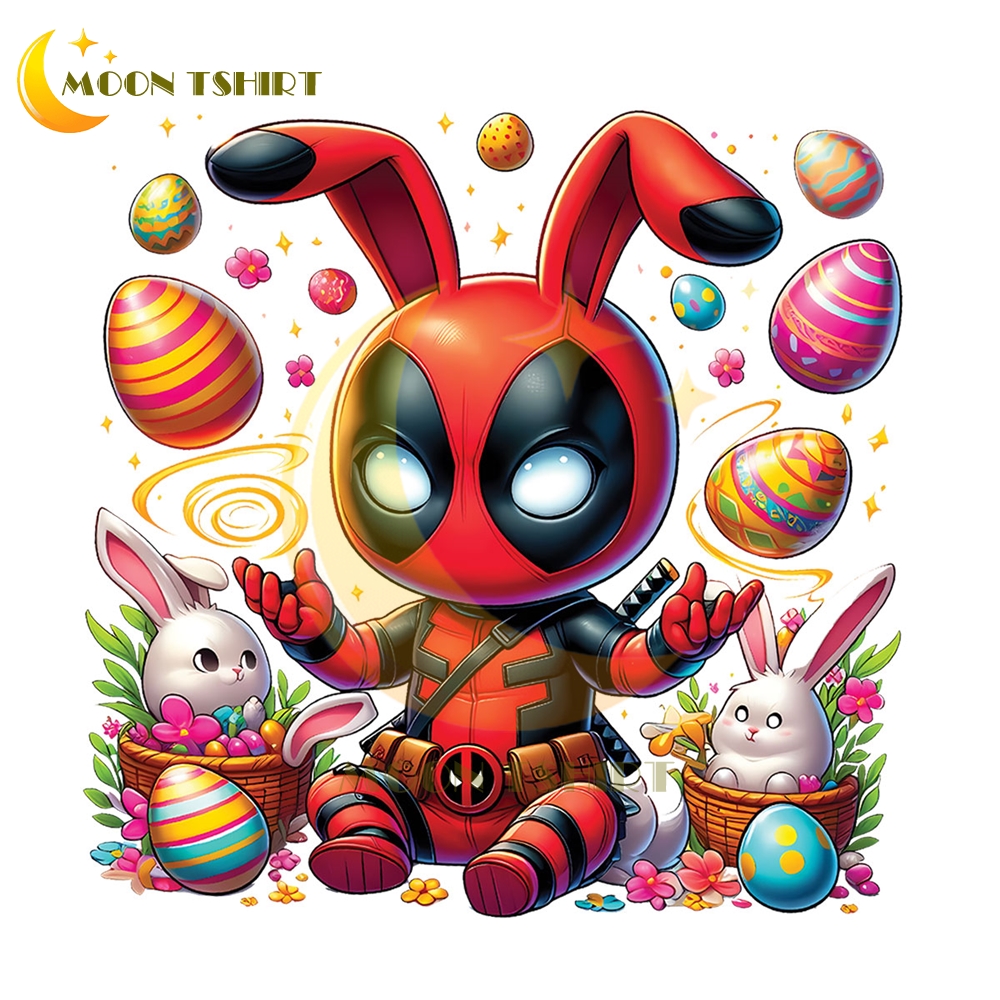 Bunny Chibi Deadpool Happy Easter PNG | Inspire Uplift
