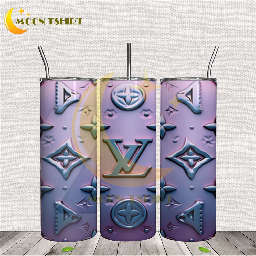 3D Inflated Design Louis Vuitton Logo Tumbler Wrap PNG | Inspire Uplift