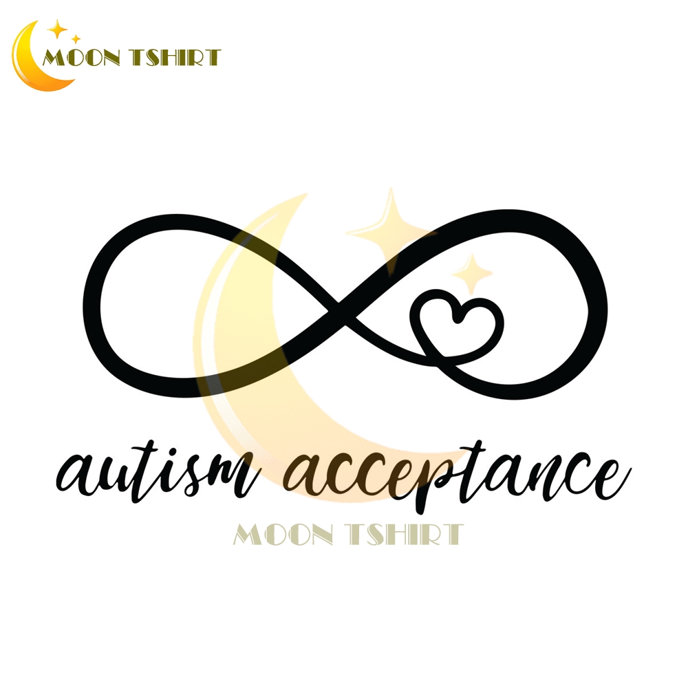 Autism Acceptance Infinity Heart Loop PNG | Inspire Uplift
