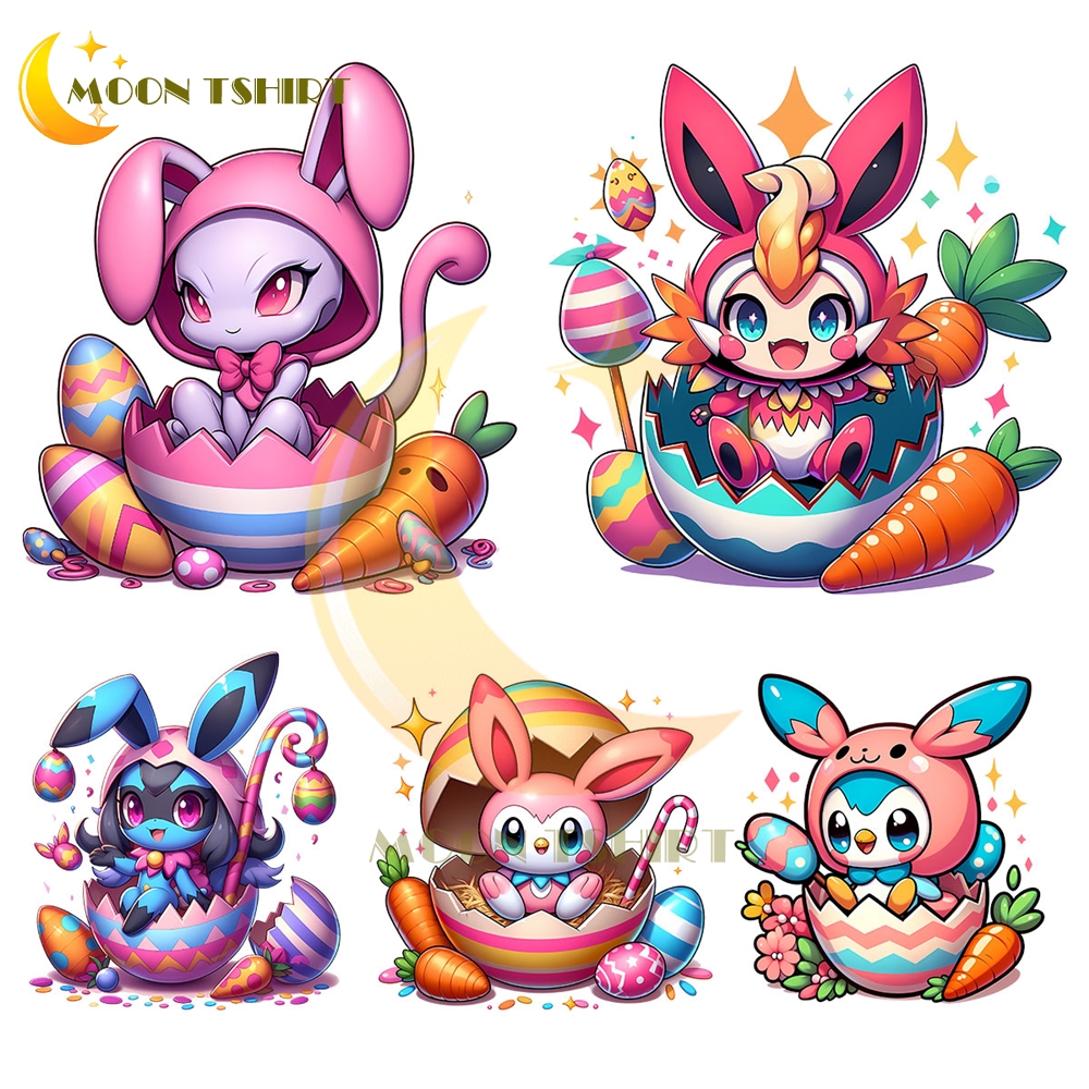 Cartoon Chibi Easter Character Png Bundle | Inspire Uplift