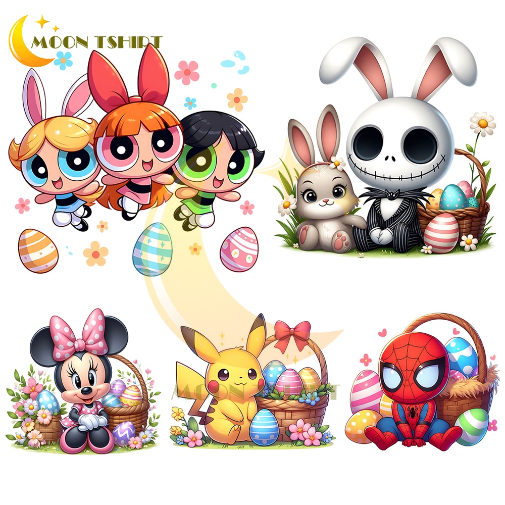 Happy Easter Day Cartoon Chibi Characters PNG Bundle | Inspire Uplift
