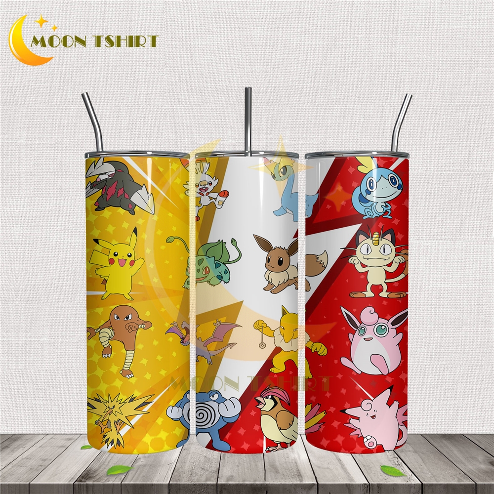 Pokemon Design Tumbler Sublimation 20oz Png | Inspire Uplift