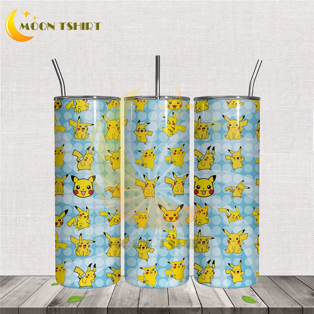 Pikachu Tumbler 20oz Sublimation Wrap Png | Inspire Uplift