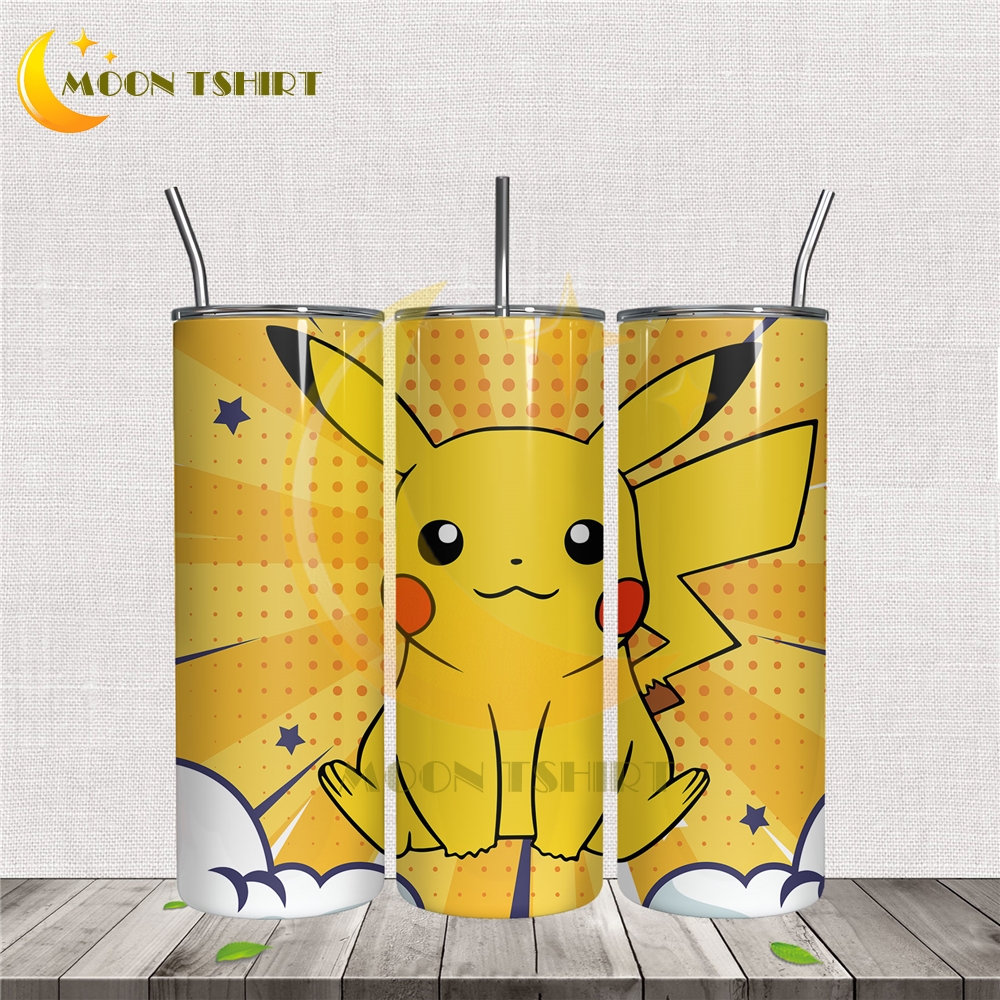 Pokemon Pikachu Tumbler 20oz Sublimation PNG | Inspire Uplift