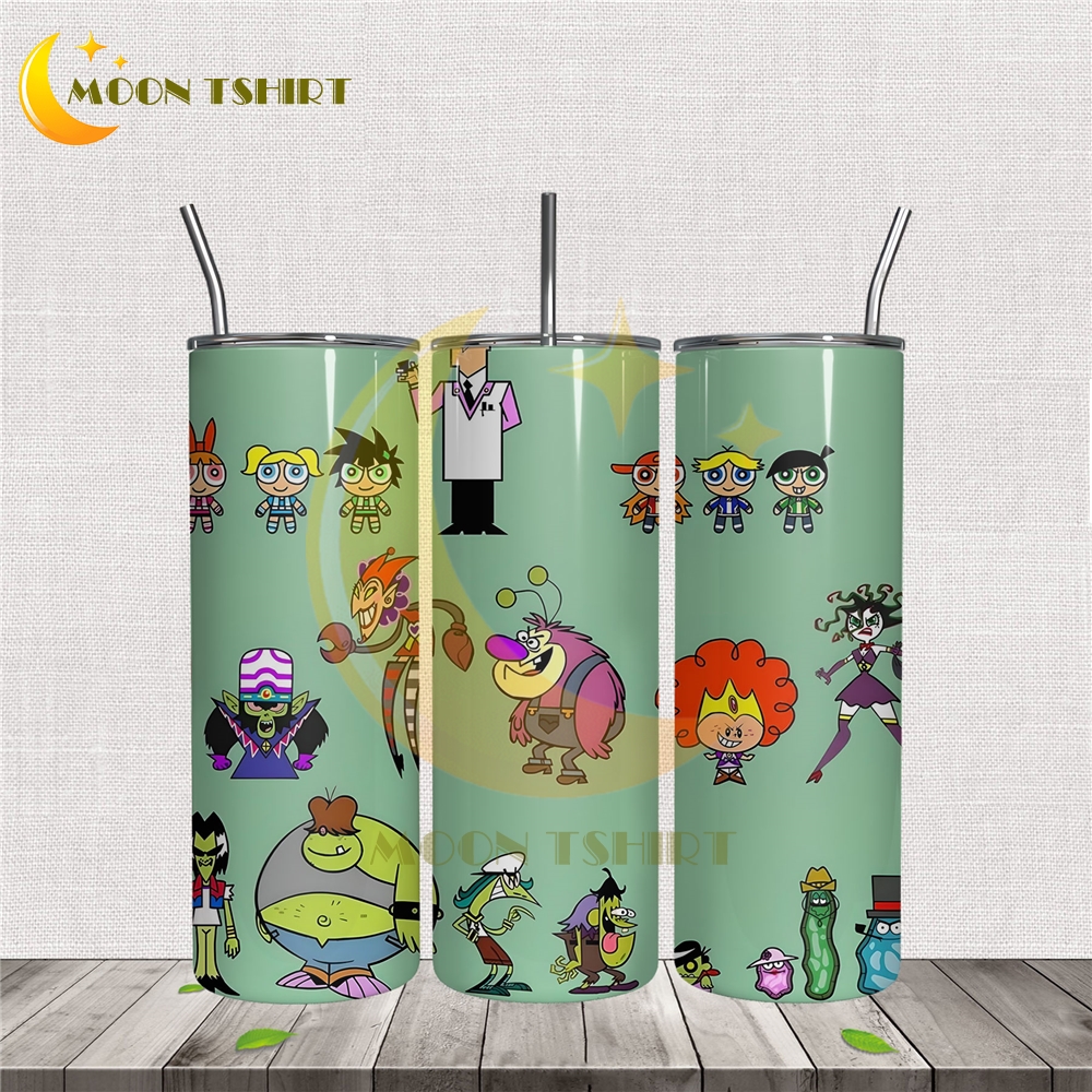 Power Puff Girls Characters 20oz Digital Download PNG | Inspire Uplift