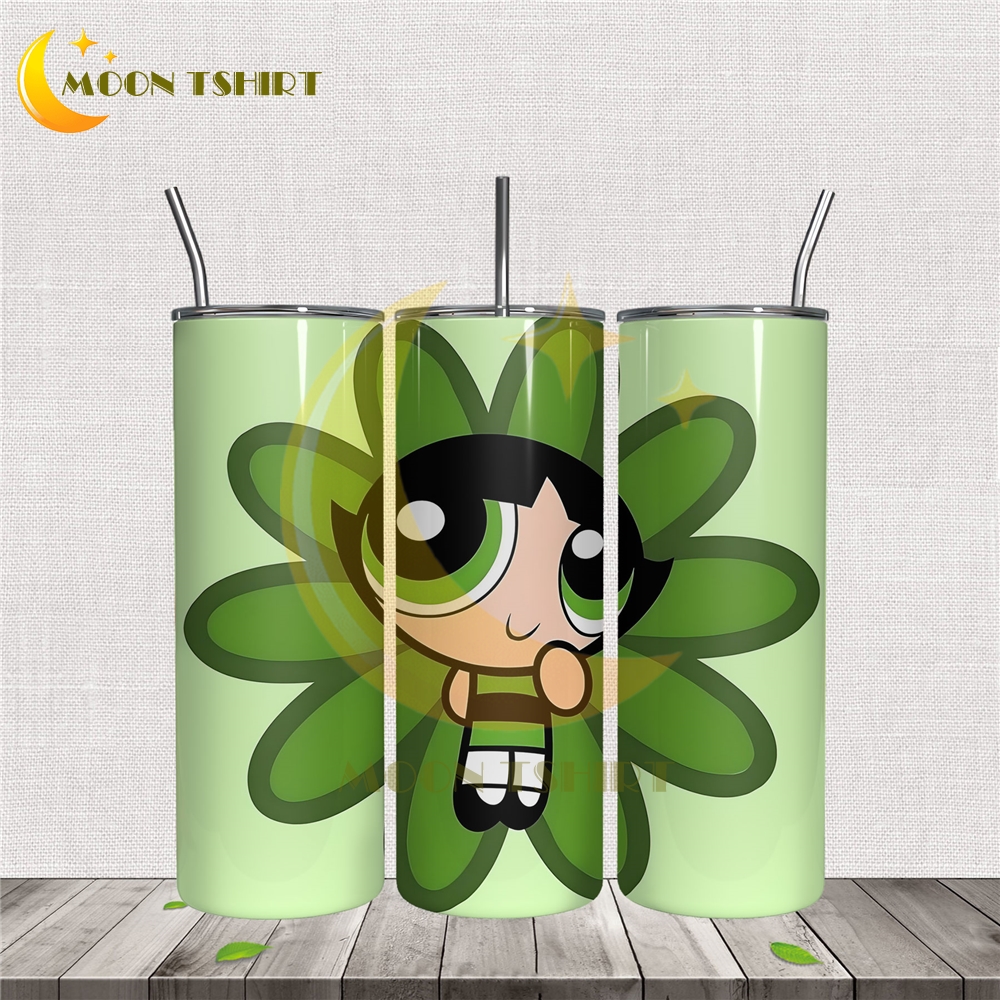 Powerpuff Girls Flower 20oz Skinny Tumbler PNG | Inspire Uplift