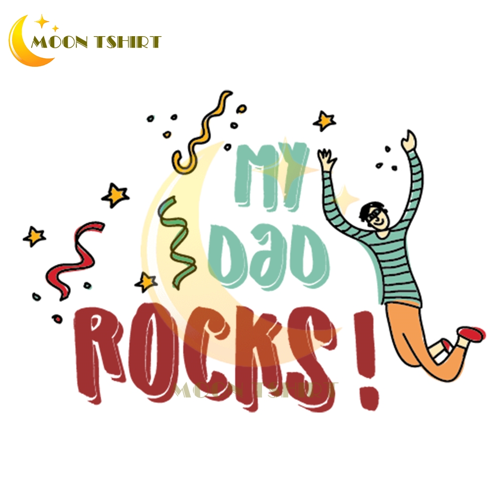 Happy Fathers Day My Dad Rocks Svg | Inspire Uplift