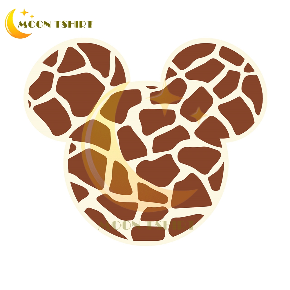 Mickey Mouse Head Giraffe Pattern SVG | Inspire Uplift
