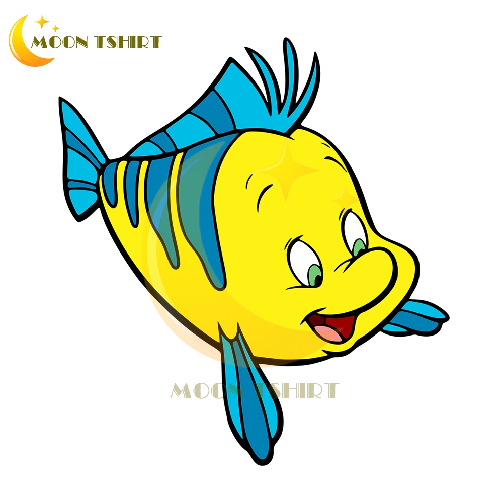 Disney The Little Mermaid Flounder Fish SVG Vector | Inspire Uplift