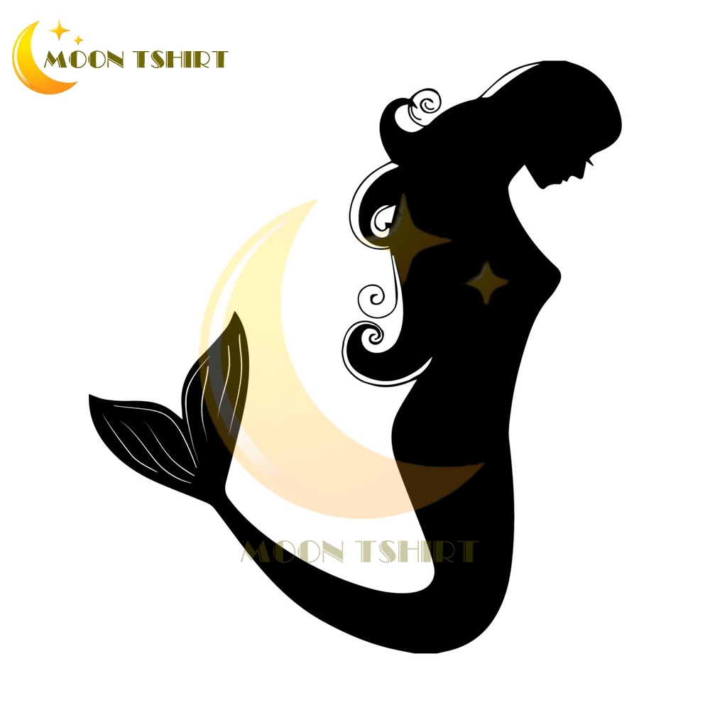 The Little Mermaid Princess Ariel Side View Silhouette Vecto | Inspire ...