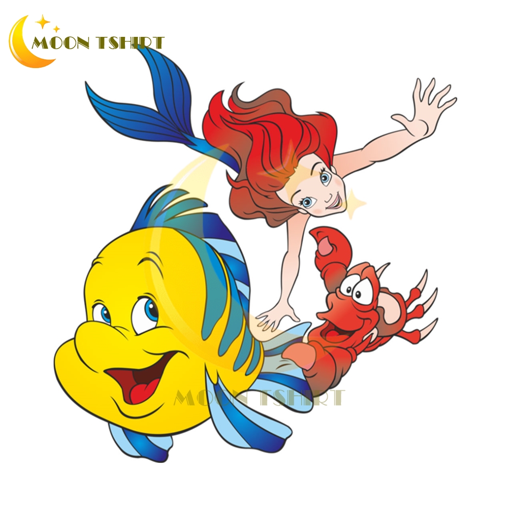 Princess Ariel And Friends Flounder Fish Sebastian PNG | Inspire Uplift