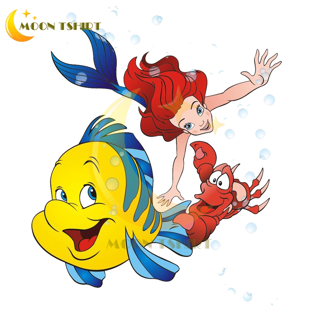 Ariel And Friends Water Bubble The Little Mermaid PNG | Inspire Uplift
