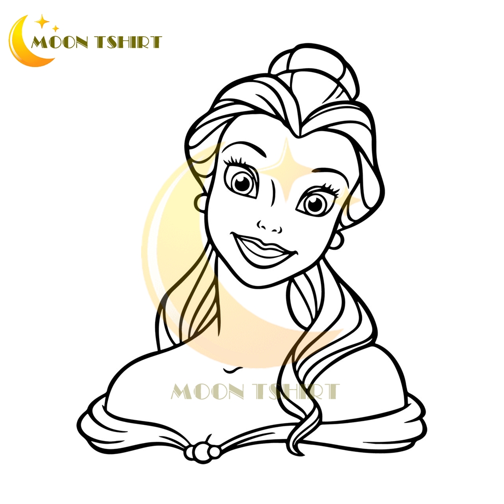 Belle Princess Smiley Face Disney Beauty and The Beast SVG | Inspire Uplift