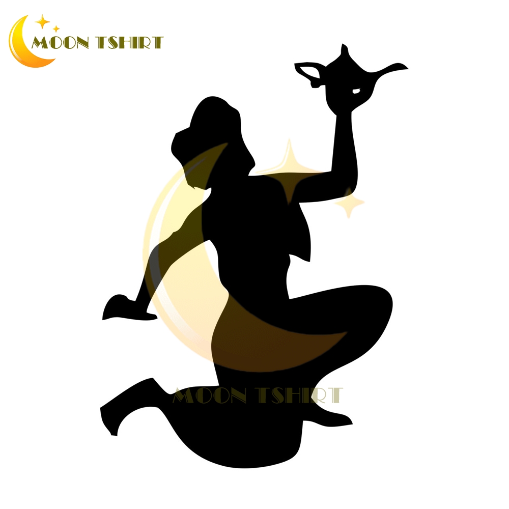 Aladdin and The Magic Lamp Silhouette Vector SVG | Inspire Uplift