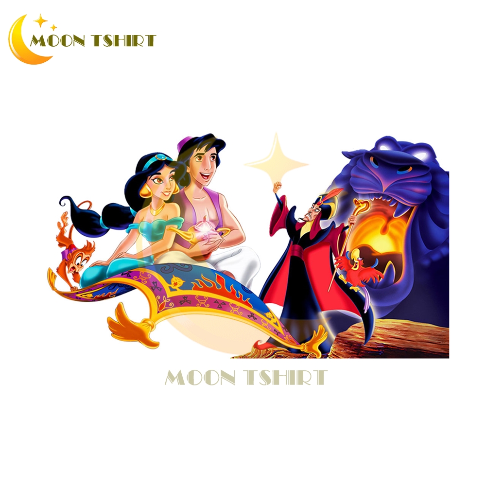 Aladdin Jasmine Abu Jafar Iago Disney Cartoon PNG | Inspire Uplift
