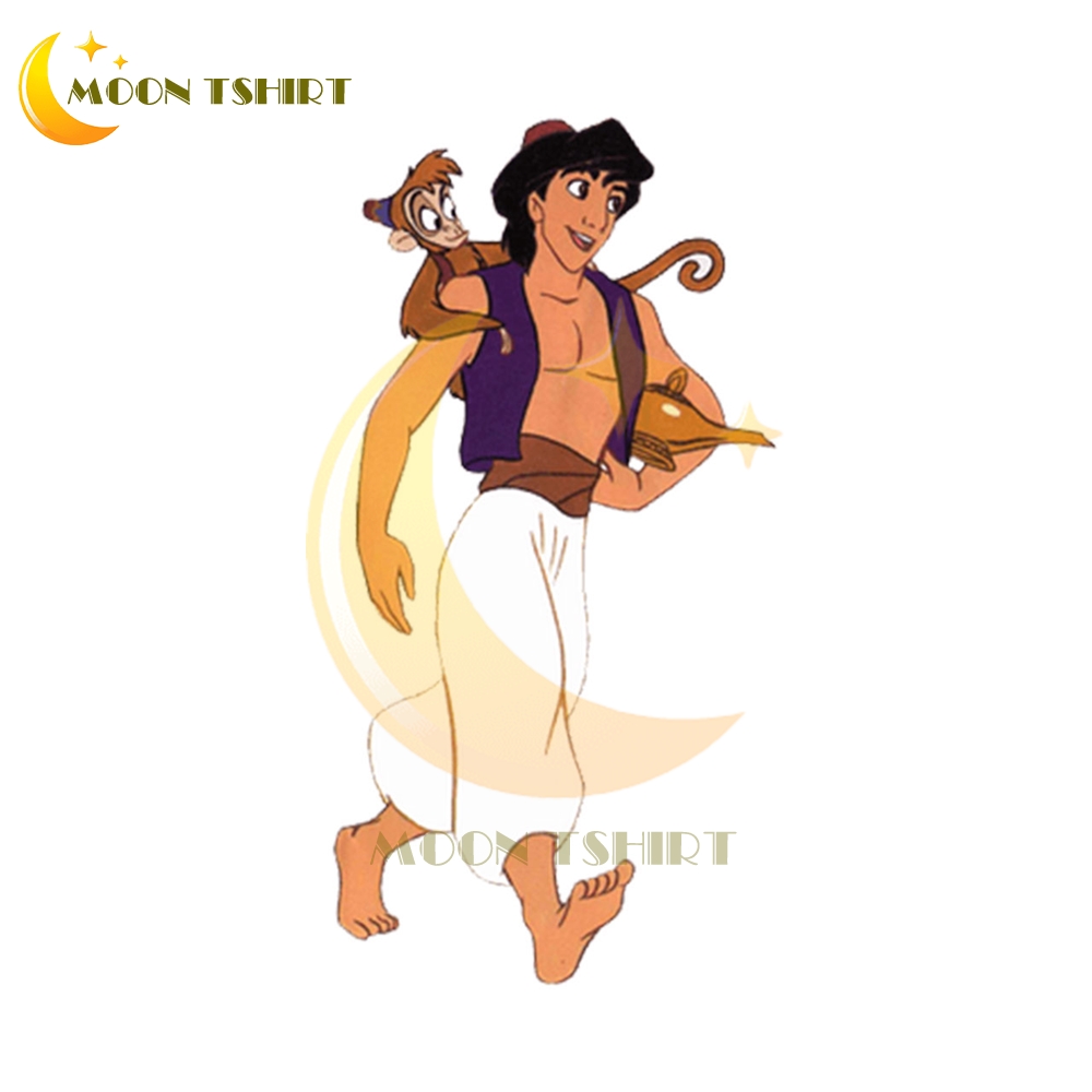 Aladdin With Abu Monkey On His Shoulder PNG | Inspire Uplift