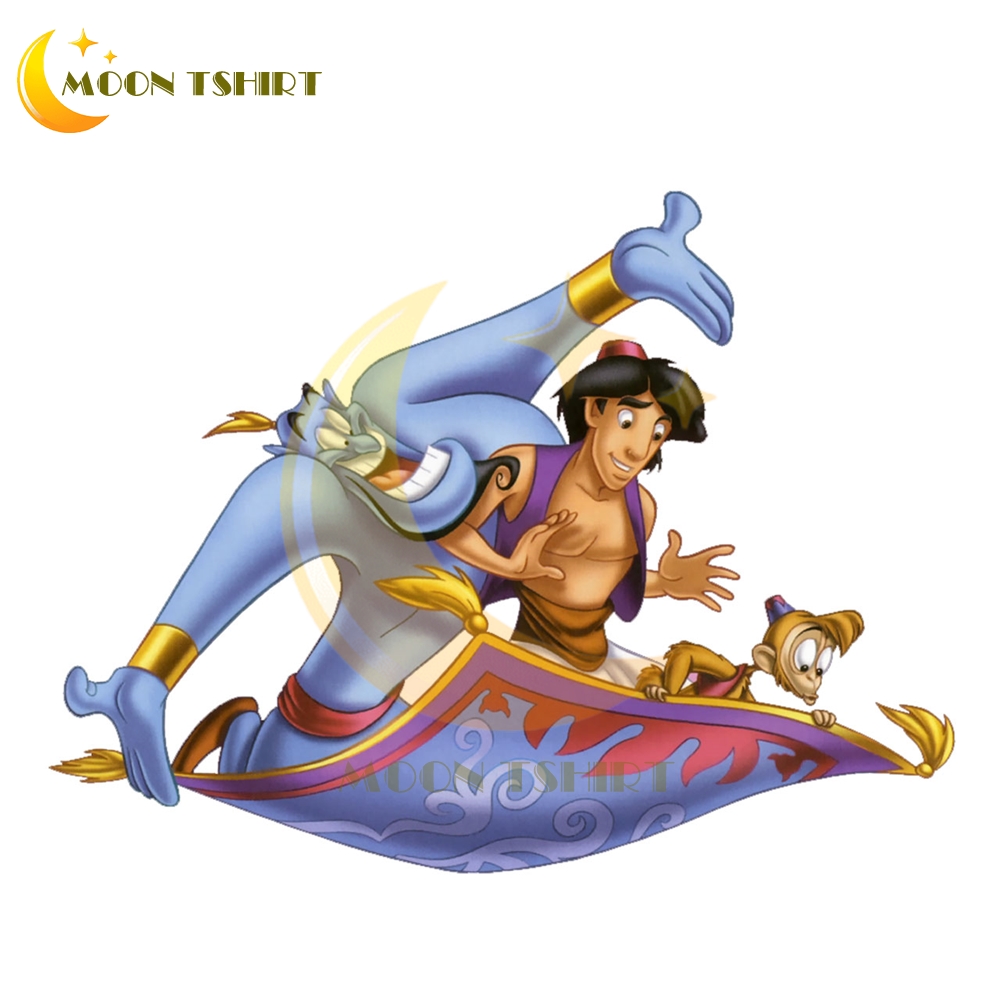 Aladdin Genie Abu On The Flying Carpet Disney Cartoon PNG Su | Inspire ...