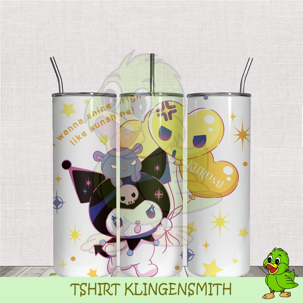 Kuromi Like Sunshine 20oz Tumbler Wrap PNG File | Inspire Uplift