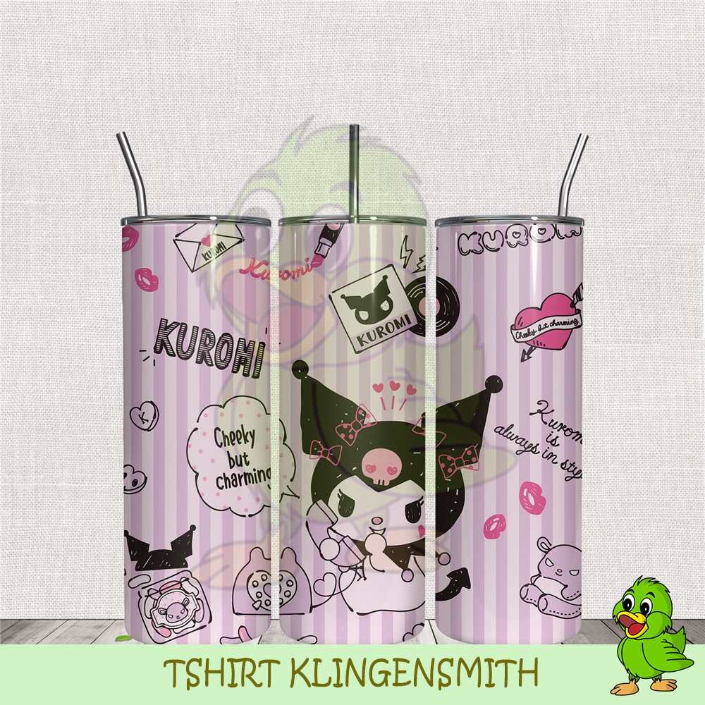 Kuromi Cheecky But Charming Tumbler Wrap PNG | Inspire Uplift