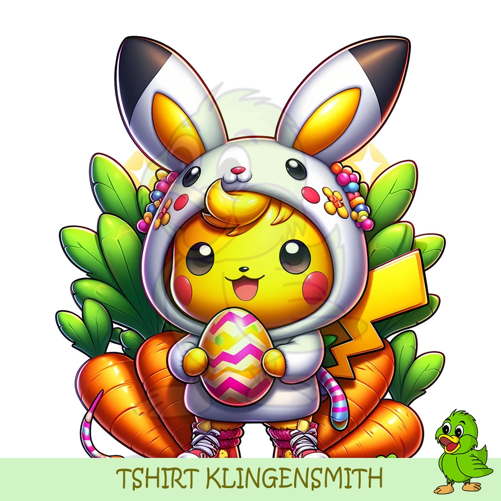 Easter Holiday Pikachu Bunny Digital Download | Inspire Uplift