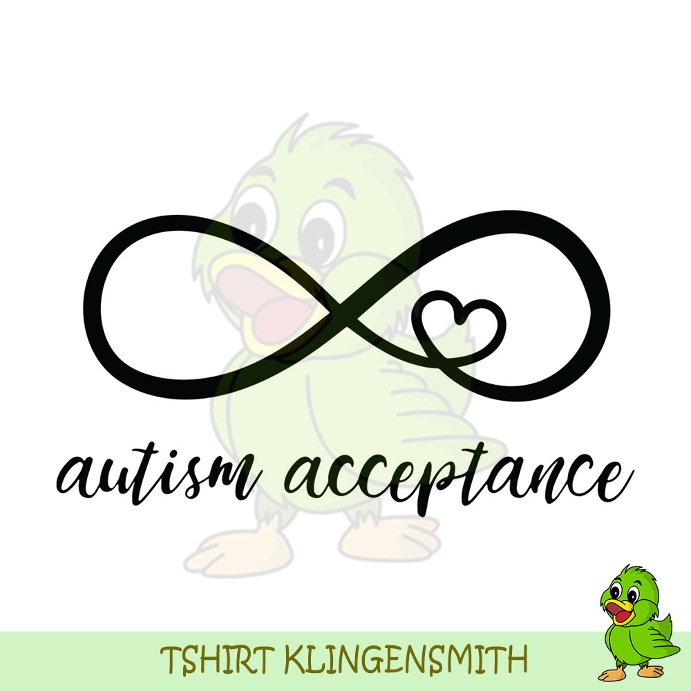 Autism Acceptance Infinity Heart Loop PNG | Inspire Uplift