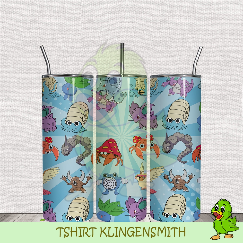 Pokemon 20oz Tumbler Sublimation Wrap PNG | Inspire Uplift