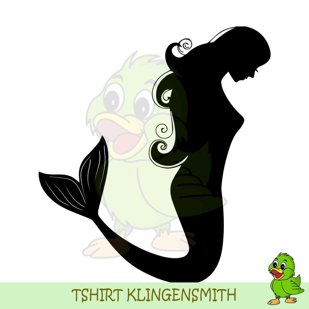 The Little Mermaid Princess Ariel Side View Silhouette Vecto | Inspire ...
