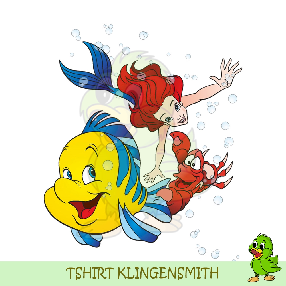 Little Mermaid Ariel and Friends Disney PNG | Inspire Uplift