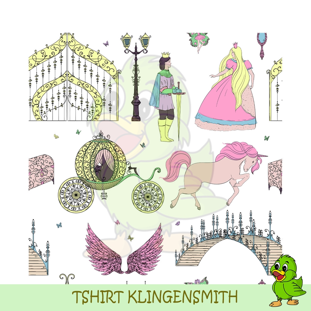Princess and Knight Seamless Pattern Disney Cinderella Stick | Inspire ...