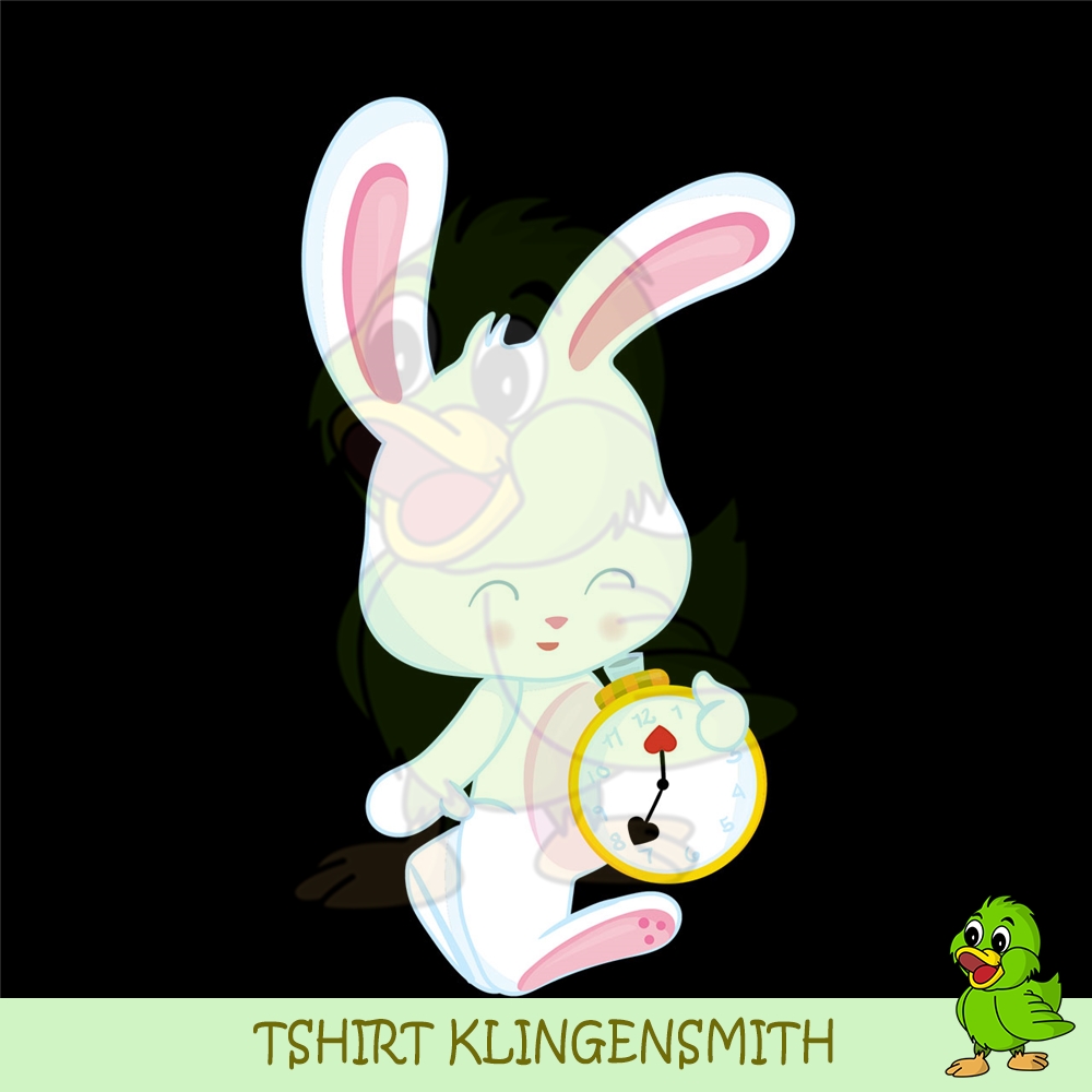 Cartoon White Rabbit Clock Wonderland Characters SVG | Inspire Uplift