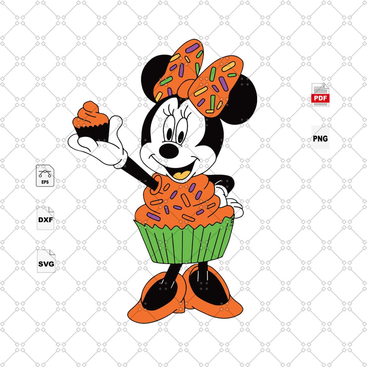 Cupcake Minnie, Minnie Svg, Cupcake Svg, Minnie Mouse Svg, T | Inspire ...