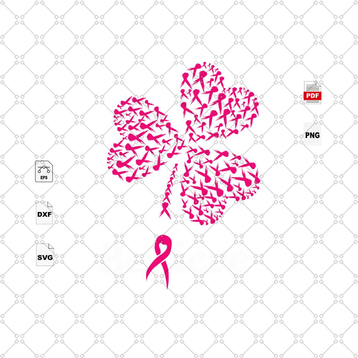 Four Leaf Clover, Breast Cancer Gift, Breast Cancer Svg, Can | Inspire ...