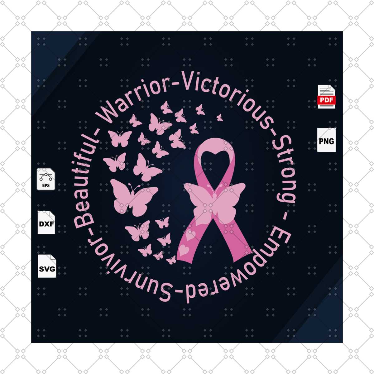 Beautiful Warrior, Breast Cancer Gift, Breast Cancer Svg, Ca | Inspire ...