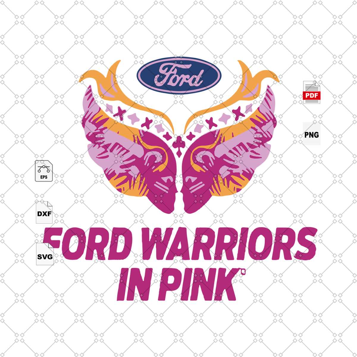 Ford Warriors In Pink, Ford Brand, Ford Svg, Ford Wing, Brea | Inspire ...